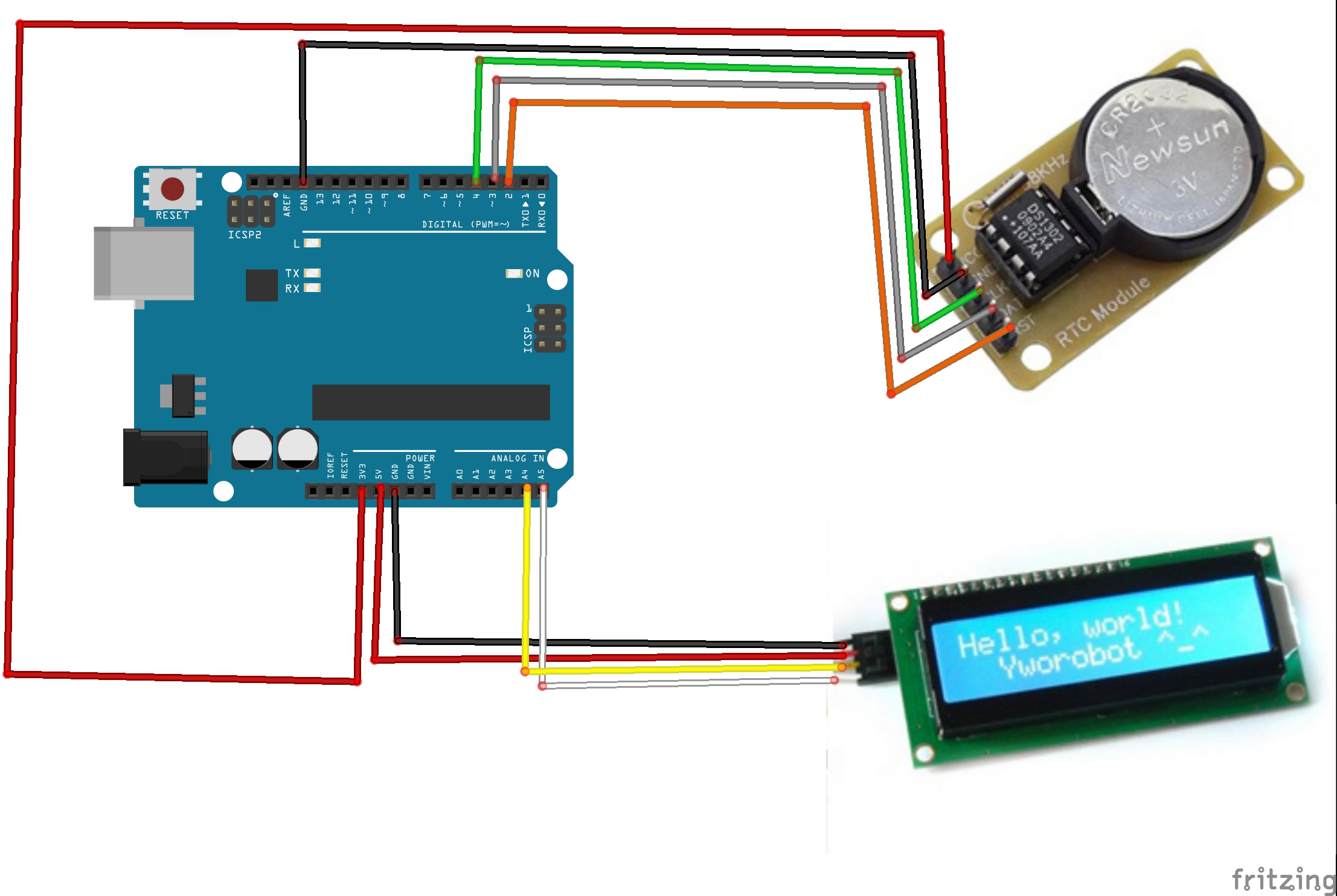 How To Simply Use DS1302 RTC Module With Arduino Board And LCD Screen 