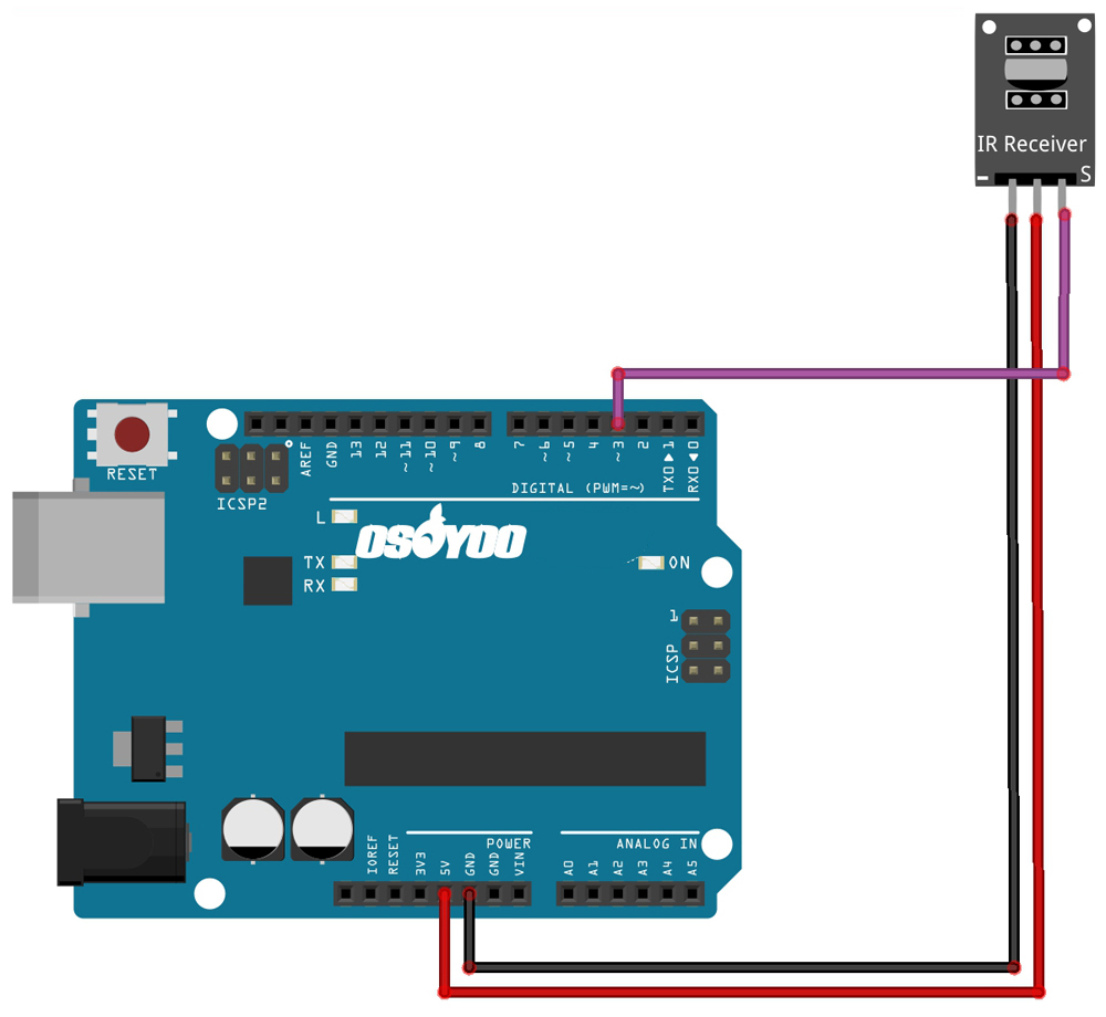 Lesson – Use the IR Control to Control a DC Motor Remotely (For 2Pin ...
