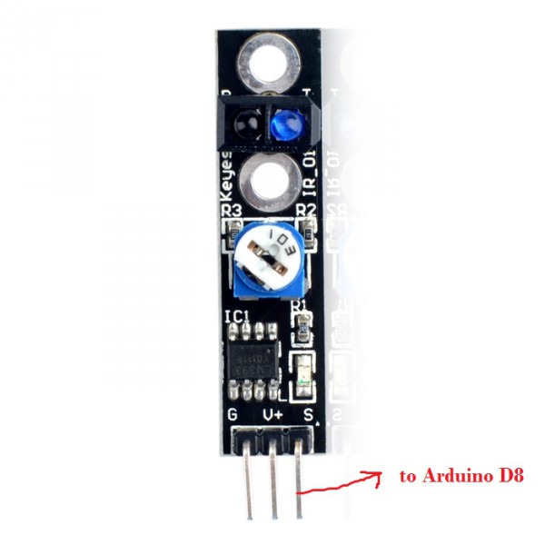 TCRT5000 infrared/optical tracking sensor project « osoyoo.com