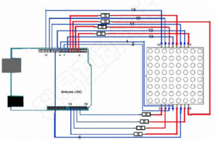 OSOYOO Basic boardで8×8LEDマトリックスを作動する « osoyoo.com