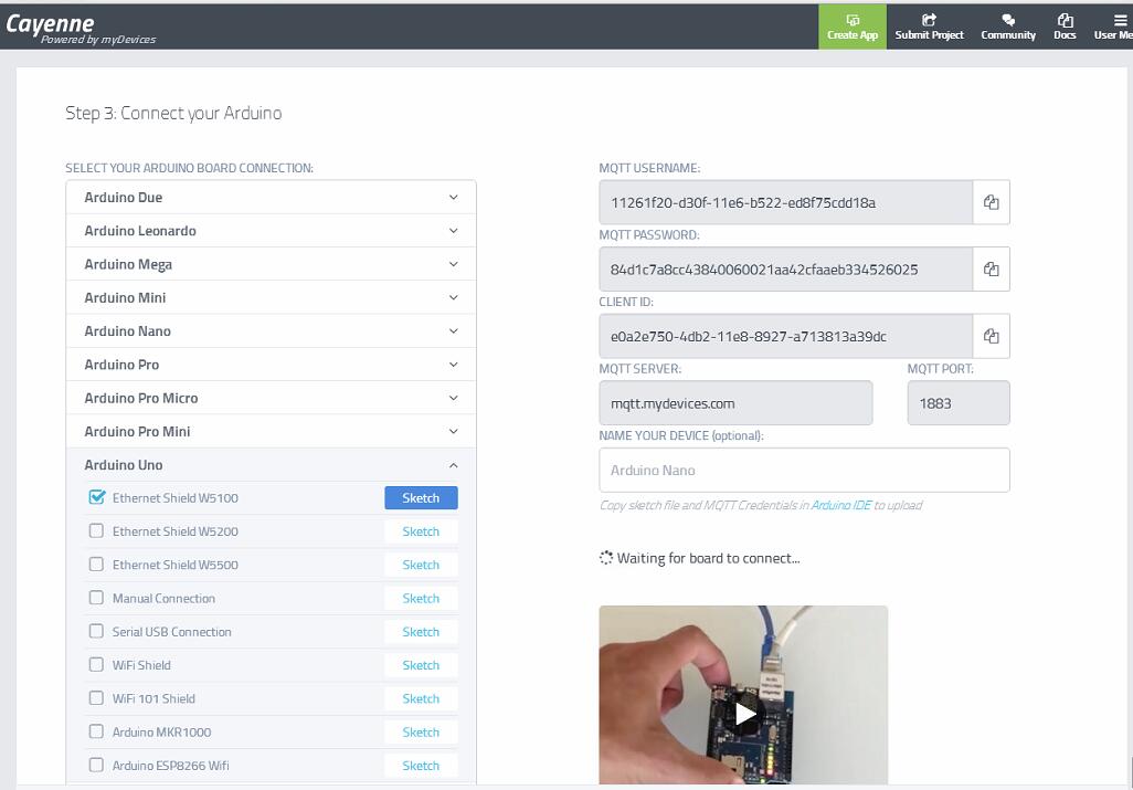 Iot Kit For Learn Coding With Arduino Ide 1 Connect Mainboard To Cayenne Iot Platform 1901