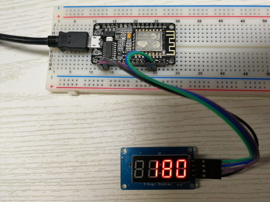 Nodemcu Lesson 14 — 4 Digit 7 Segment Led Display And Mqtt