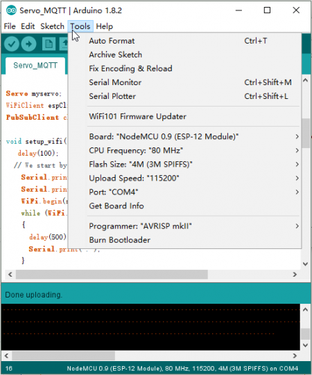 NodeMCU Lesson 17— Servo & MQTT « osoyoo.com NodeMCU Lesson 17— Servo & MQTT « osoyoo.com