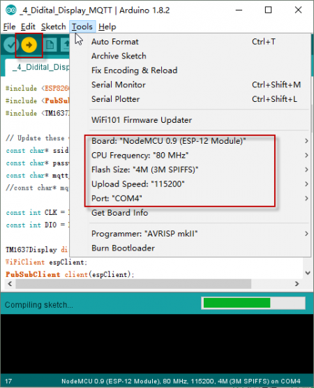 Nodemcu Lesson 14 — 4 Digit 7 Segment Led Display And Mqtt