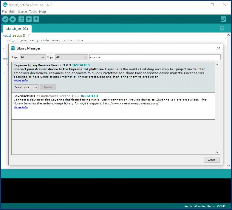 IOT kit for Learn Coding with Arduino IDE 1: Connect mainboard to Cayenne IOT platform « osoyoo.com