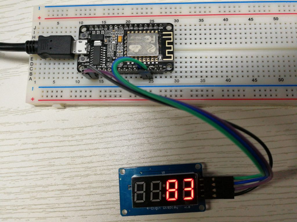 Nodemcu Lesson 14 — 4 Digit 7 Segment Led Display And Mqtt
