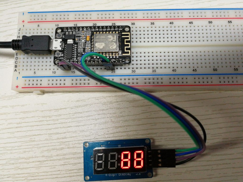 Nodemcu Lesson 14 — 4 Digit 7 Segment Led Display And Mqtt