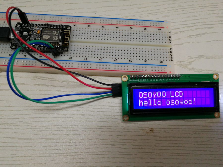 NodeMCU Lesson 15 — I2C 1602 LCD & MQTT « osoyoo.com