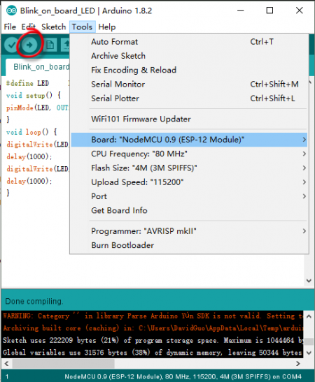 NodeMCU Lesson 3—Blink an LED « osoyoo.com NodeMCU Lesson 3—Blink an LED « osoyoo.com