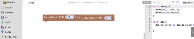 Graphical Programming Tutorial for Arduino – Using a Button « osoyoo.com