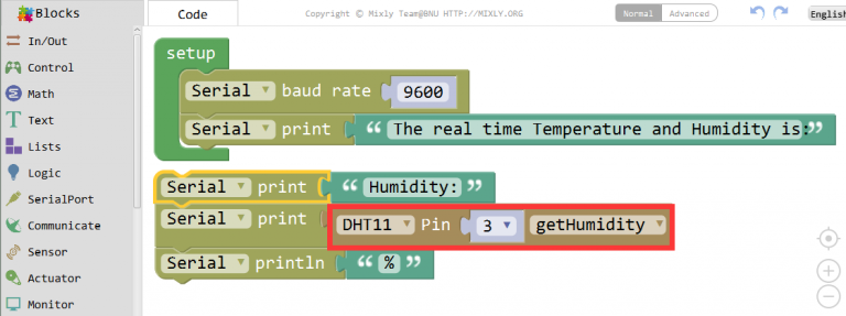 Graphical Programming Tutorial for Arduino – DHT11 « osoyoo.com