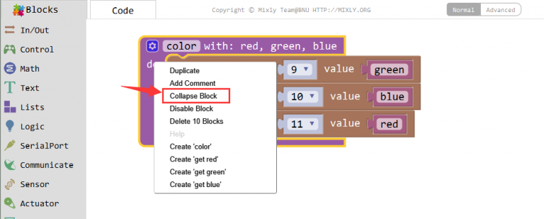 Graphical Programming Tutorial for Arduino – RGB LED « osoyoo.com