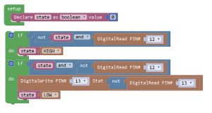 Graphical Programming Tutorial for Arduino – Use the Push-Button as a Switch « osoyoo.com