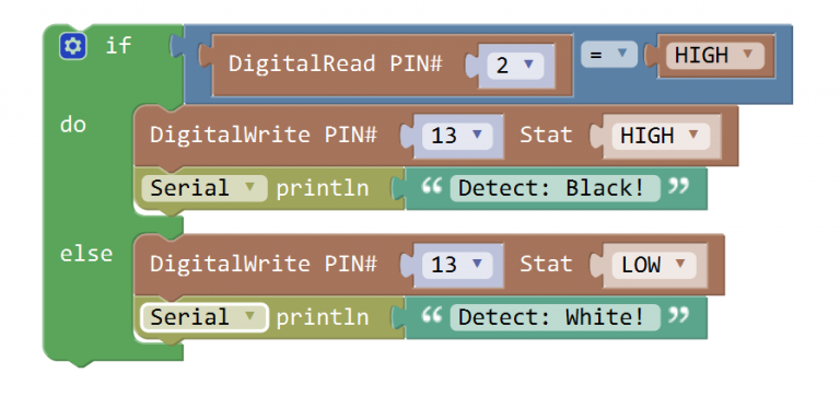 Graphical Programming Tutorial for Arduino – IR Track Sensor « osoyoo.com